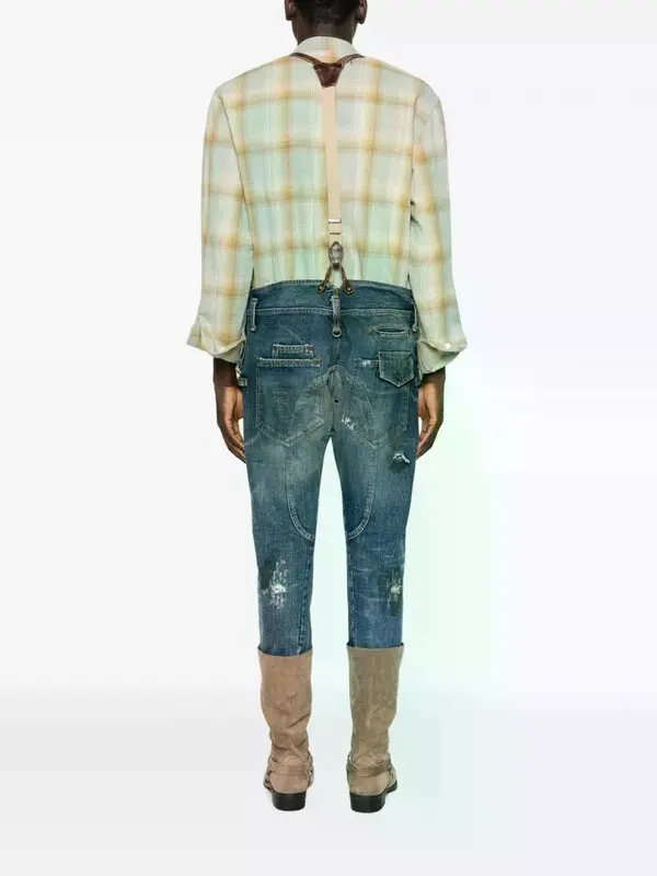 Dsquared2 2000s Distressed-finish Trousers