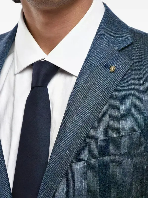 Corneliani Cc Collection Single-breasted Herringbone Blazer
