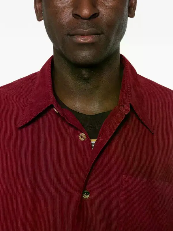ROMEO GIGLI 2000s Corduroy Chest-pocket Shirt