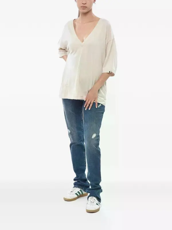 Extreme Cashmere Nº406 V-neck Oversized T-shirt