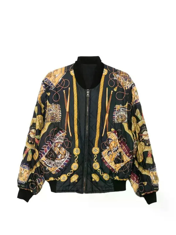 Hermès 1980s Les Tambours Reversible Jacket