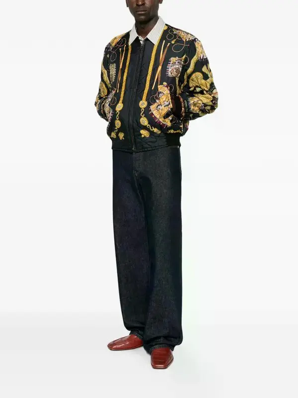 Hermès 1980s Les Tambours Reversible Jacket
