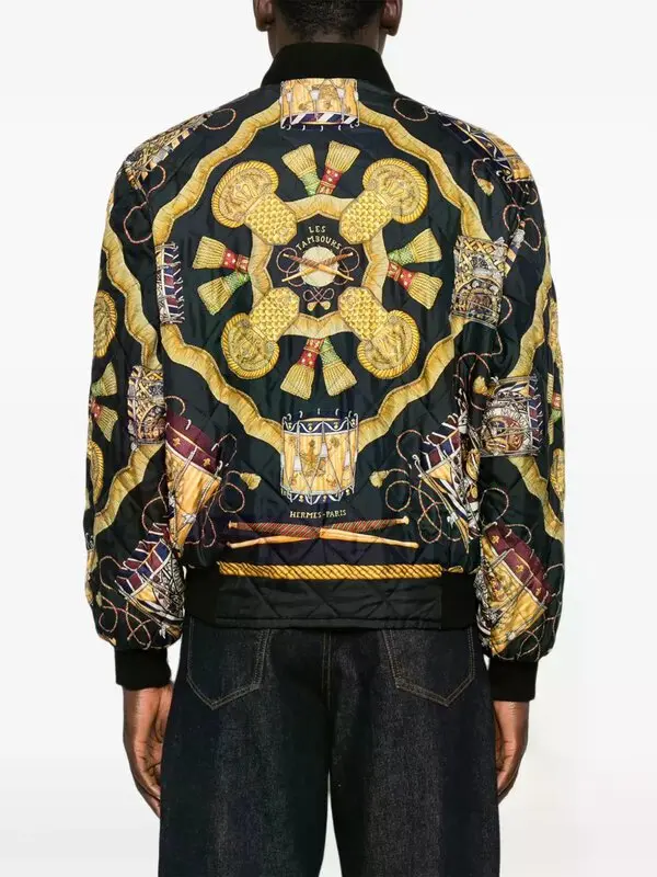 Hermès 1980s Les Tambours Reversible Jacket