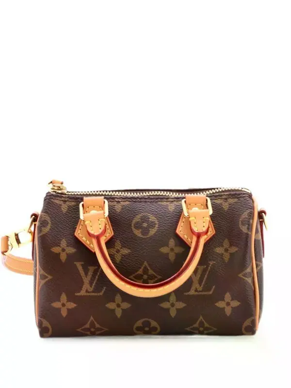 LOUIS VUITTON Speedy Bandouliere Nm Bag Monogram Canvas Nano Crossbody Bag - Brown