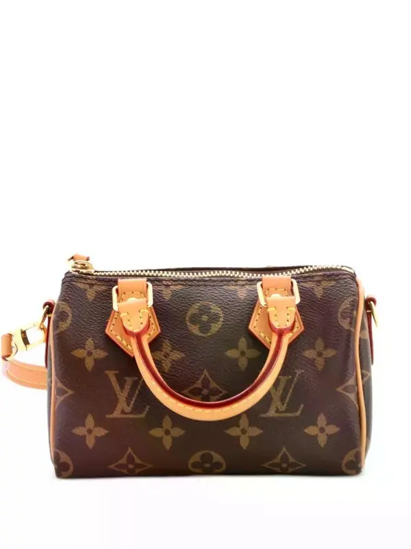 LOUIS VUITTON Speedy Bandouliere Nm Monogram Canvas Nano Bag - Brown