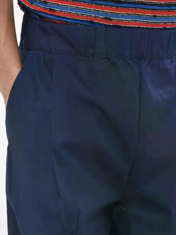 LANEUS Pleated Elasticated-waistband Trousers