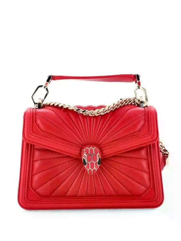 BVLGARI Serpenti Diamond Blast Quilted Leather Mini Shoulder Bag