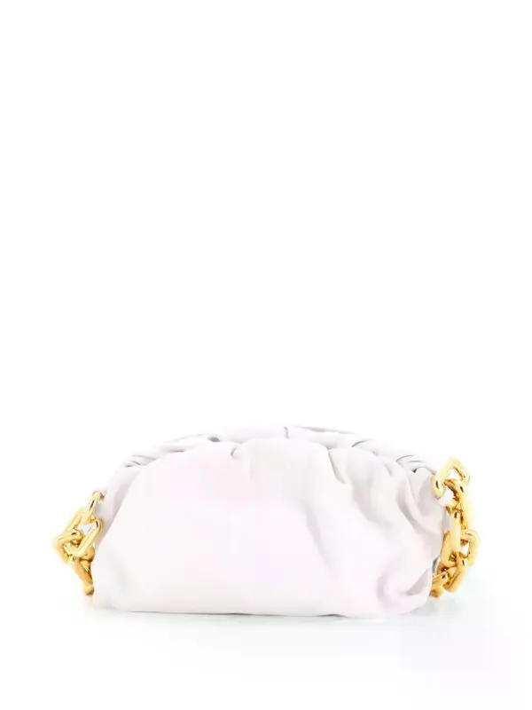 Bottega Veneta The Chain Pouch Leather Shoulder Bag - White
