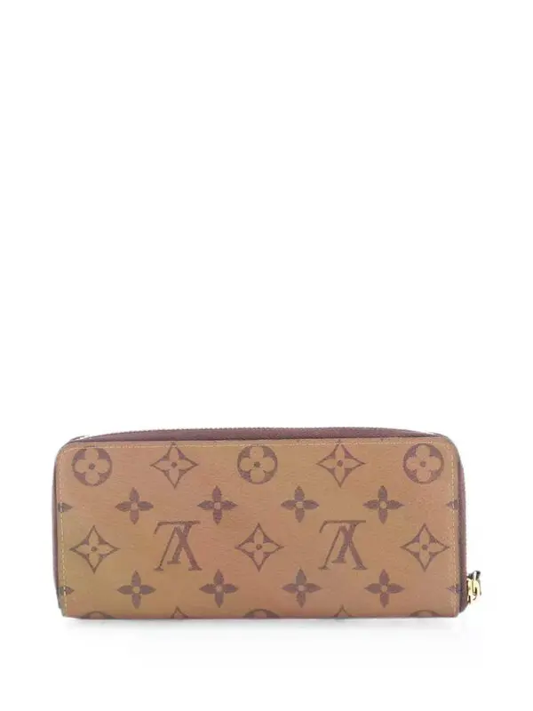 LOUIS VUITTON Clemence Wallet Reverse Monogram Canvas Small Wallets