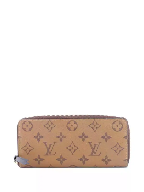 LOUIS VUITTON Clemence Wallet Reverse Monogram Canvas Small Wallets - Brown