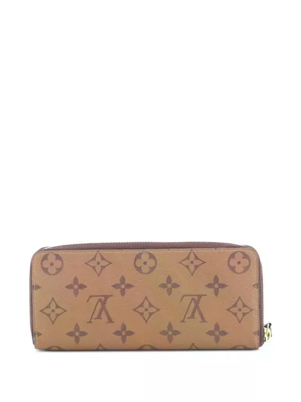 LOUIS VUITTON Clemence Wallet Reverse Monogram Canvas Small Wallets - Brown