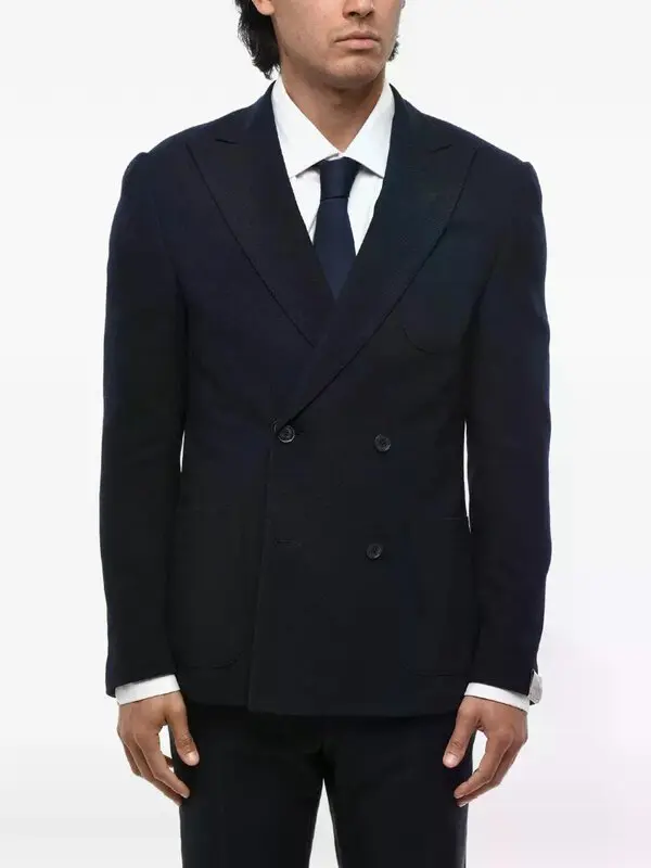 Corneliani Patch-pocket Double-breasted Blazer