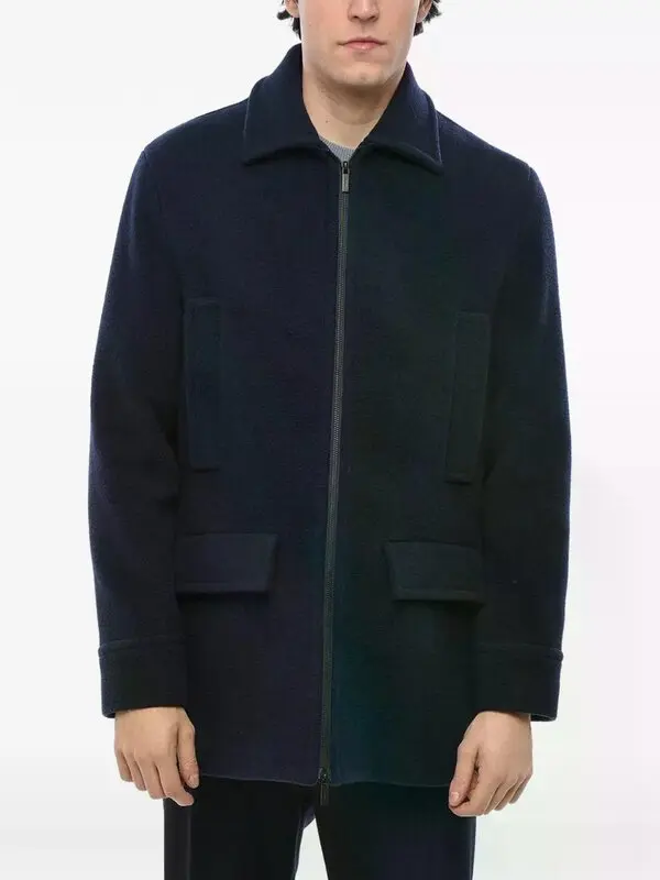 Corneliani Zip-up Four-pocket Coat - Blue