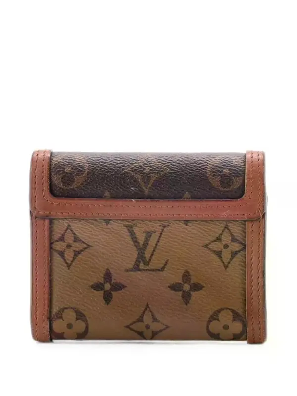 LOUIS VUITTON Dauphine Wallet Reverse Monogram Canvas Compact Small Wallets