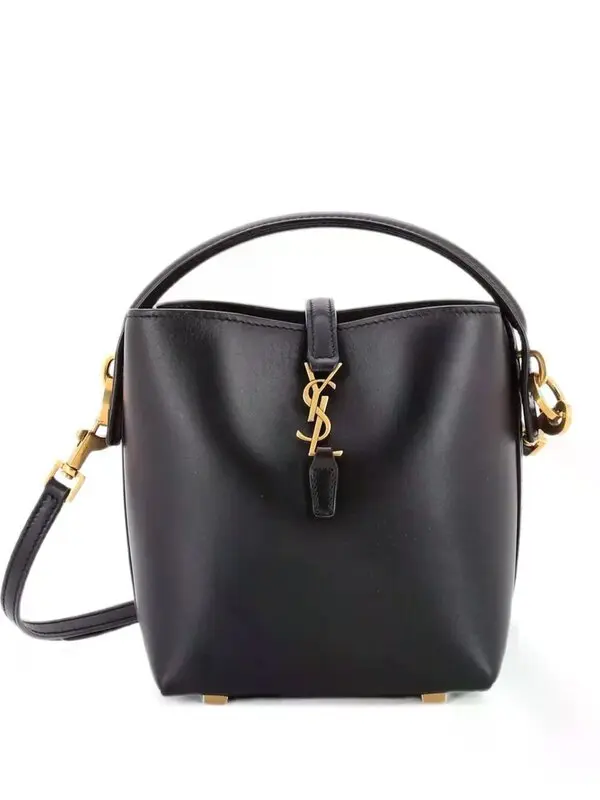 Saint Laurent Le 37 Leather Mini Bucket Bag