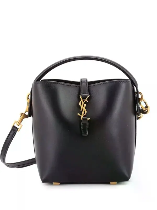 Saint Laurent Le 37 Leather Mini Bucket Bag - Black