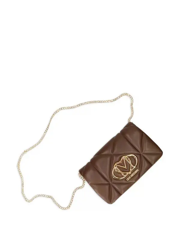 Moschino Logo-appliqué Quilted Crossbody Bag