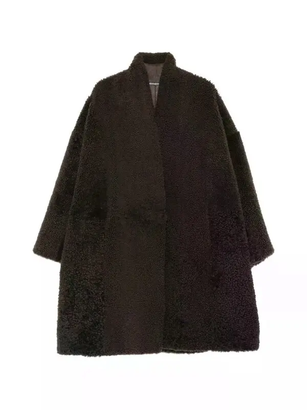 TOM FORD Shearling Patchwork Reversible Coat - Brown