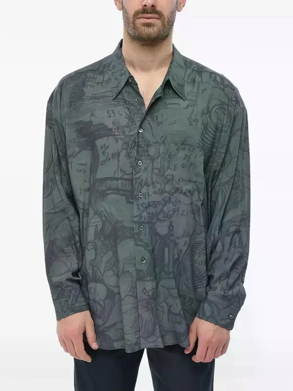 MAGLIANO Graphic-print Chest-pocket Shirt