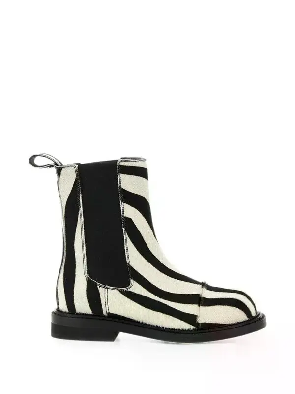 Moschino Zebra Print Chelsea Boots