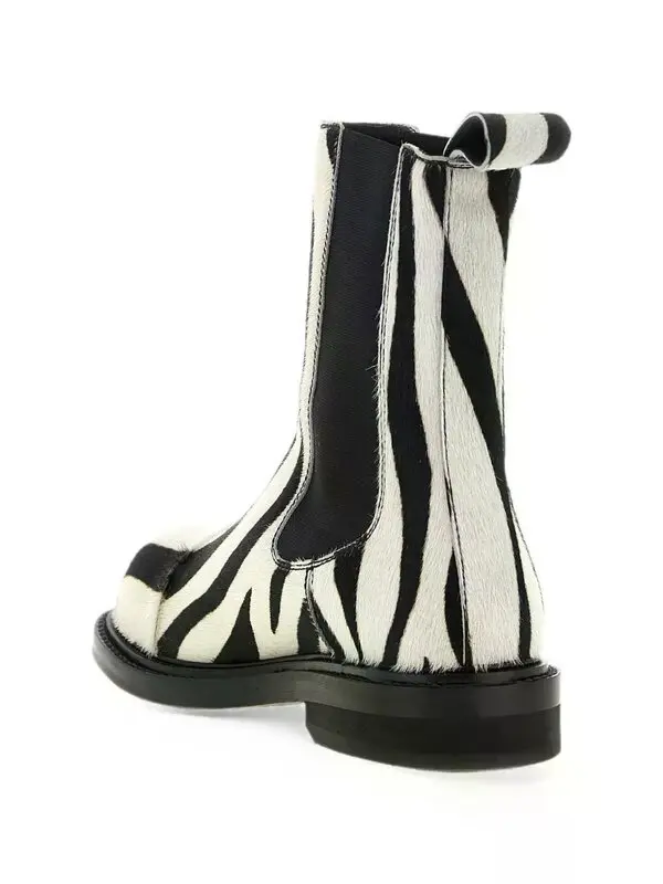 Moschino Zebra Print Chelsea Boots