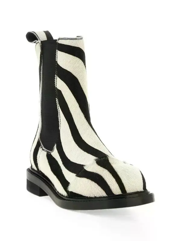 Moschino Zebra Print Chelsea Boots
