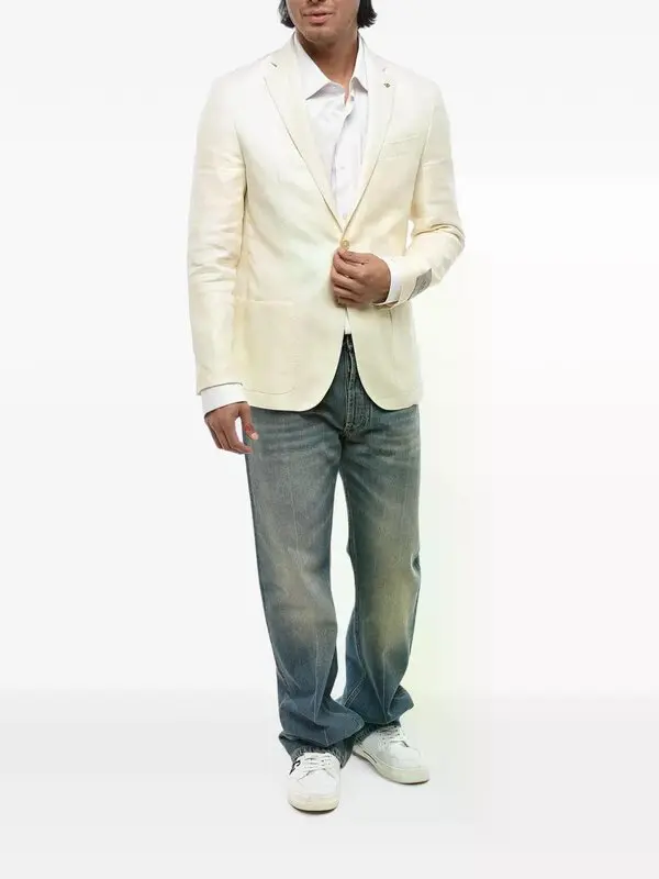 Corneliani Single-breasted Linen-blend Blazer