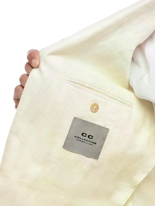 Corneliani Single-breasted Linen-blend Blazer