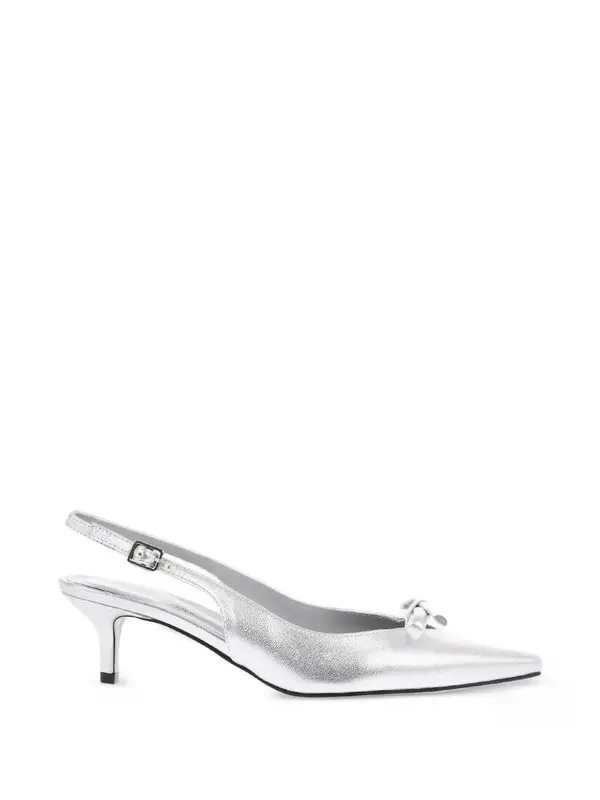 Roberto Festa Bow-detail Slingback Pumps - Grey
