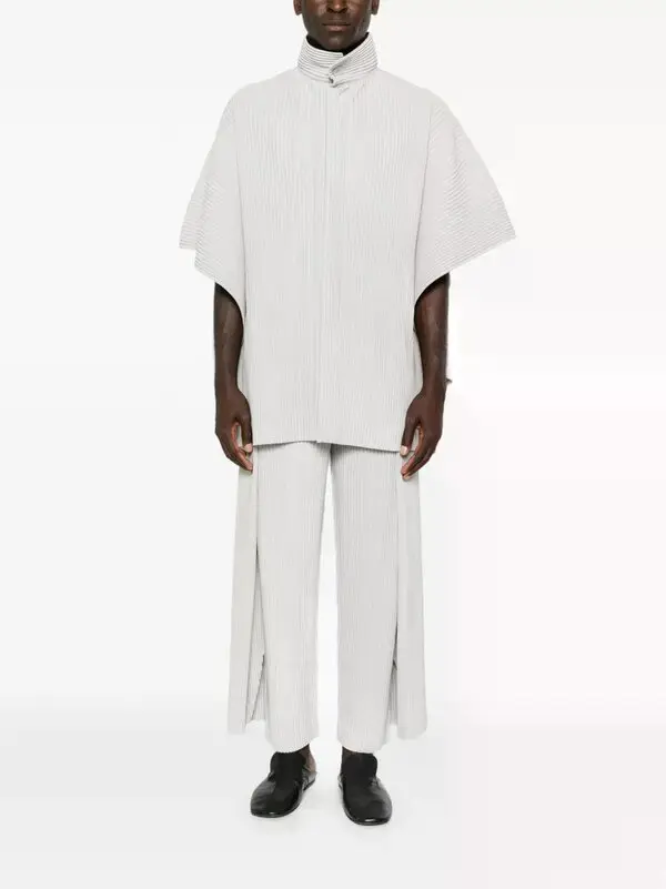 Issey Miyake Pleated High Neck Jacket