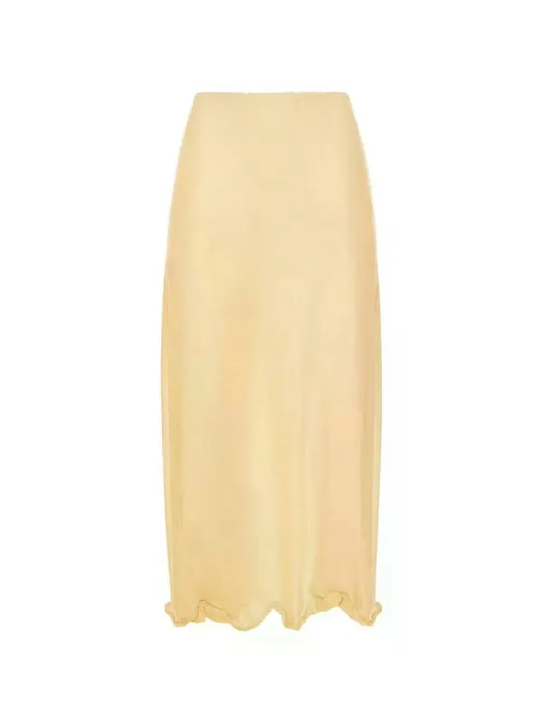 SEEN USERS Twombly Bloom Ruffled Midi Skirt