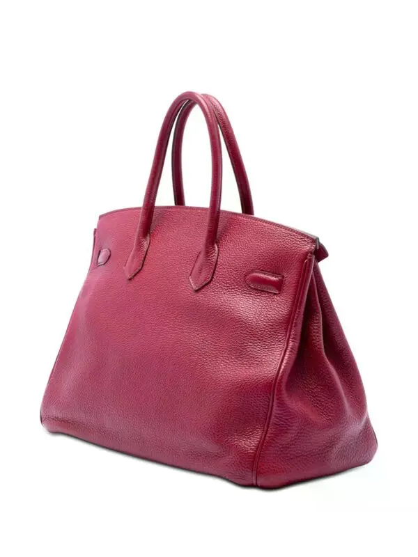 Hermès 2010 Togo Birkin Retourne 35 Handbag - Red