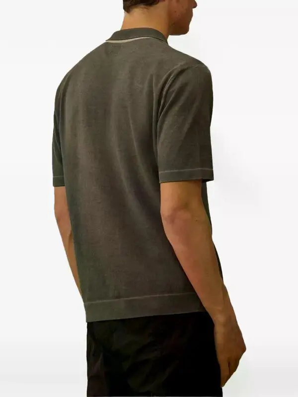 C.P. COMPANY Cotton Crepe Double Dyed Polo Shirt