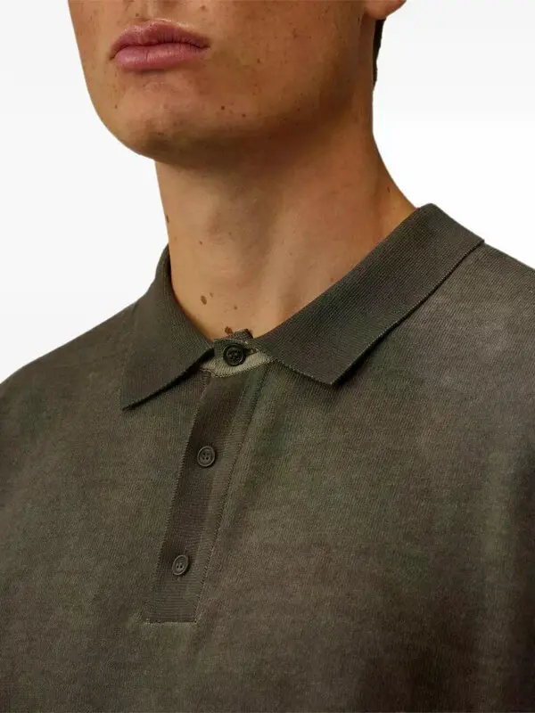 C.P. COMPANY Cotton Crepe Double Dyed Polo Shirt