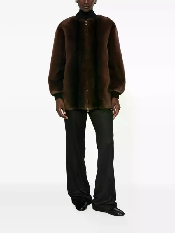 ERMANNO FIRENZE Faux-fur Zip-up Jacket