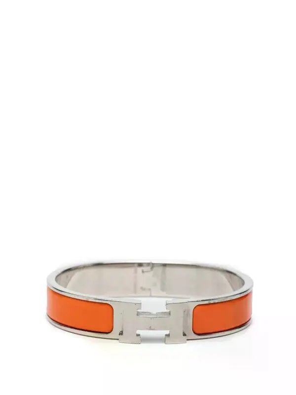 Hermès 2013 Narrow Enamel Clic H Bracelet Pm Costume Bracelet - Orange