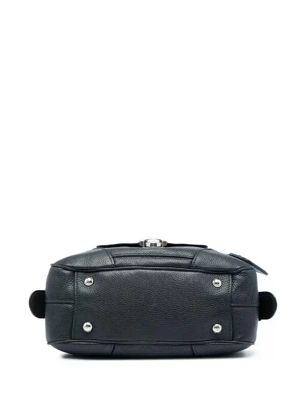 Prada Vitello Daino Front Pocket Boston Bag Satchel