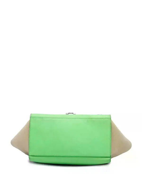 Celine 2016 Small Tricolor Leather Trapeze Satchel