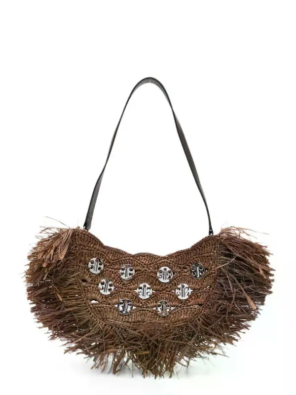 Rabanne Crescent Moon Fringed Shoulder Bag
