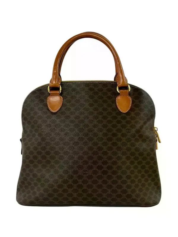 Celine 1996 Macadam Coated Canvas Dome Satchel
