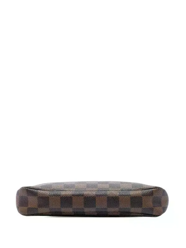 LOUIS VUITTON 2009 Damier Ebene Pochette Accessories Shoulder Bag - Brown