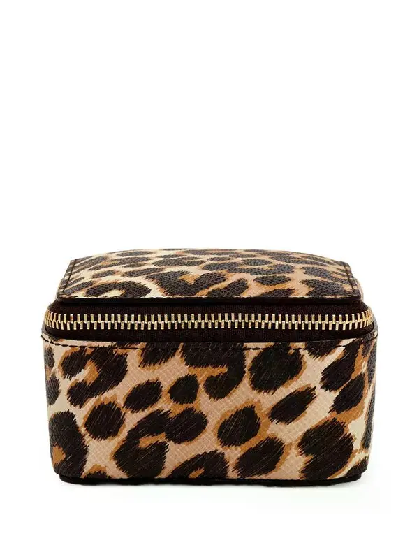 Smythson Panama Leopard-print Trinket Case