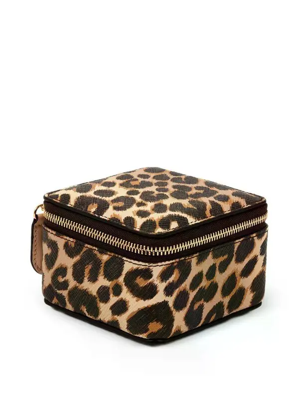Smythson Panama Leopard-print Trinket Case