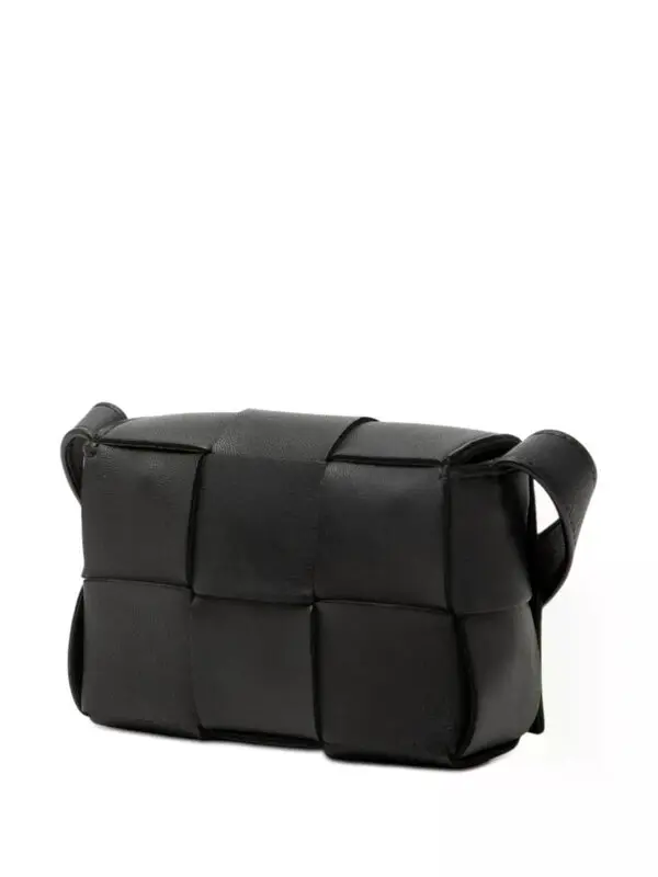 Bottega Veneta Extra Mini Nappa Maxi Intrecciato Cassette Crossbody Bag - Black
