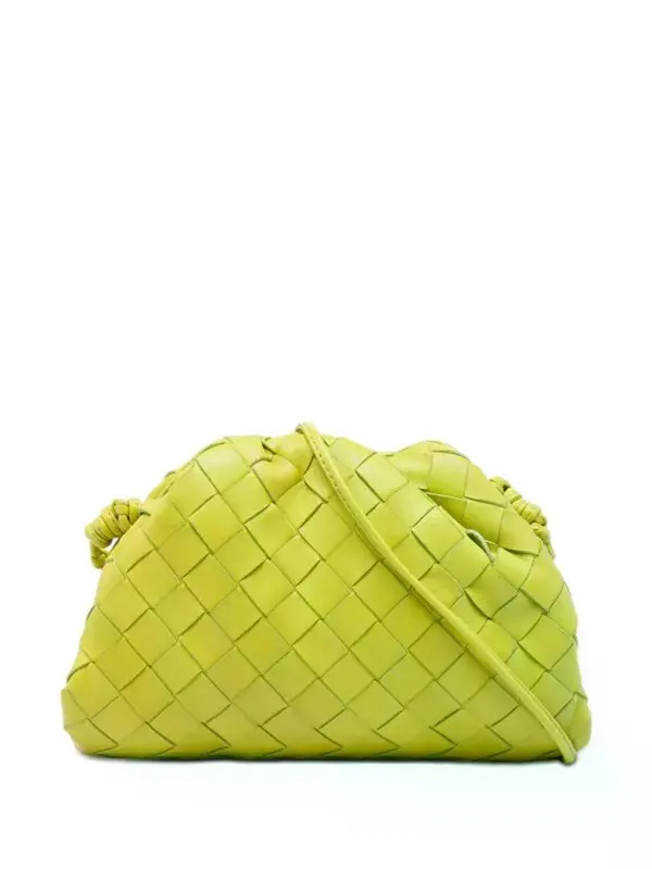 Bottega Veneta 2012-2026 Nappa Intrecciato The Mini Pouch Crossbody Bag - Green