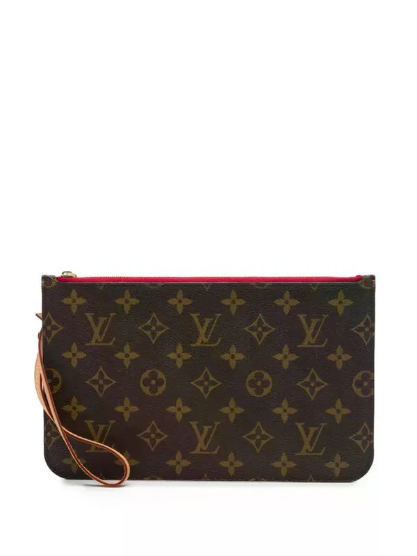 LOUIS VUITTON 2017 Monogram Neverfull Pochette Clutch Bag