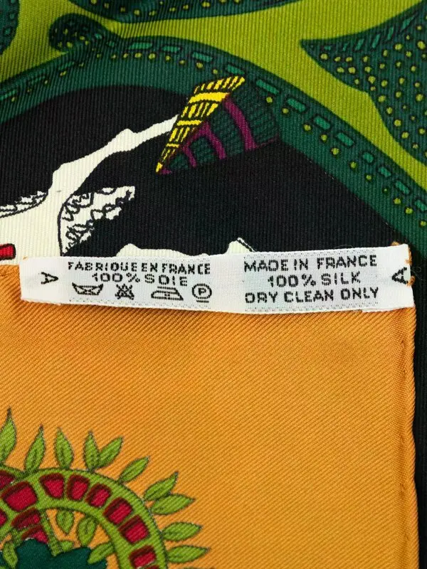 Hermès 1990-2010 Le Paradis Du Roy Silk Scarf 90 Scarves - Green