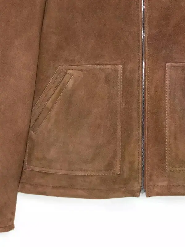 MANZONI 24 Shearling-collar Suede Jacket