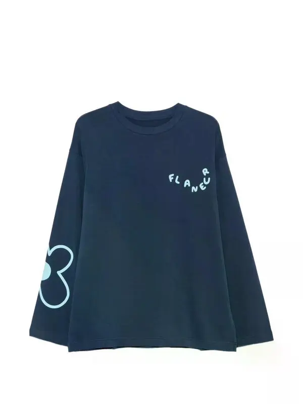 FLANEUR Blossom Logo-print Long-sleeve T-shirt