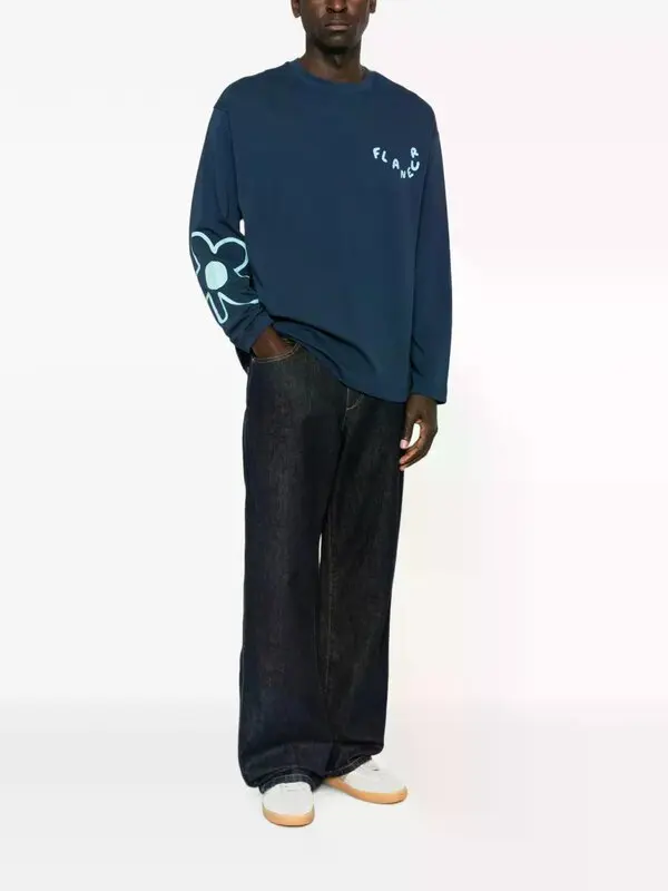 FLANEUR Blossom Logo-print Long-sleeve T-shirt
